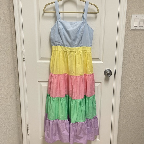 English Factory | Dresses | English Factory Pastel Tiered Midi Dress ...